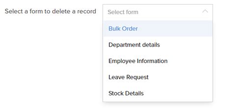 configure delete record action zoho creator help