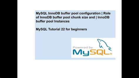 mysql innodb buffer pool configuration role of innodb buffer pool