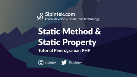 membuat static property dan static method di oop php