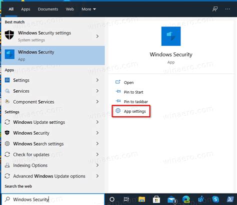 Reset Windows Security App In Windows 10