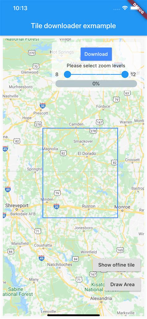 flutter map tile downloader