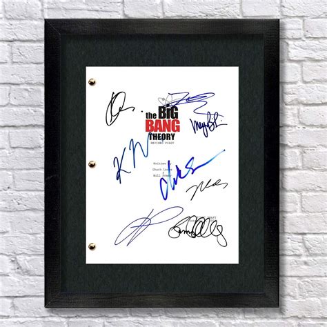 Buy The Big Bang Theory Tv Cast Autographed Signed Reprint 8 5x11