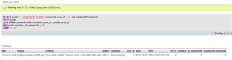sql mysql comment counting not working stack overflow