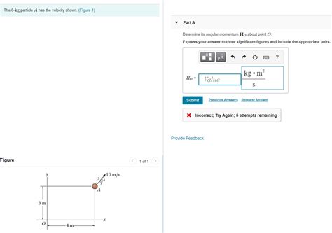 Solved The 6 Kg Particle A Has The Velocity Shown Figure