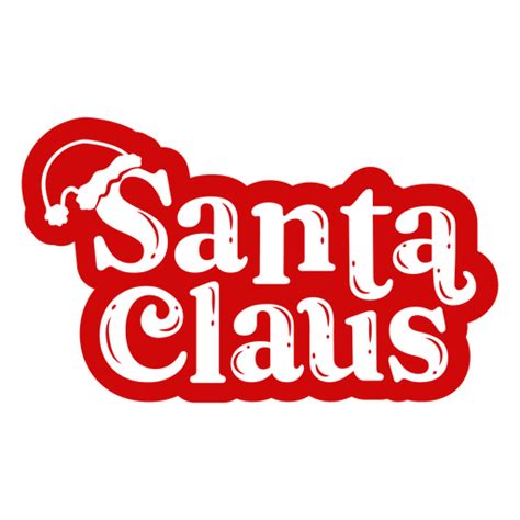 Diseño Png Y Svg De Insignia De Letras Recortadas De Signo De Papá Noel