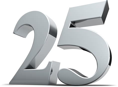 25 Number Modern Colorful Creative Unique Png