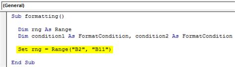 vba conditional formatting apply conditional format