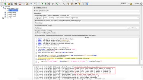 get number of threads in a thread group from the setup thread group