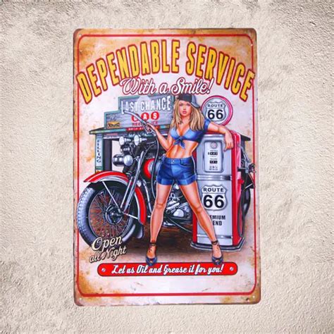 Vintage Metal Tin Sign Pin Up Girl Art Poster Beer Pub Art Poster