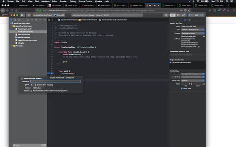 ios can i find out the return value before returning while debugging