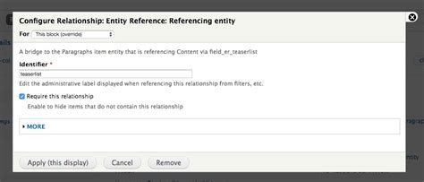 paragraphs and views display fields from a