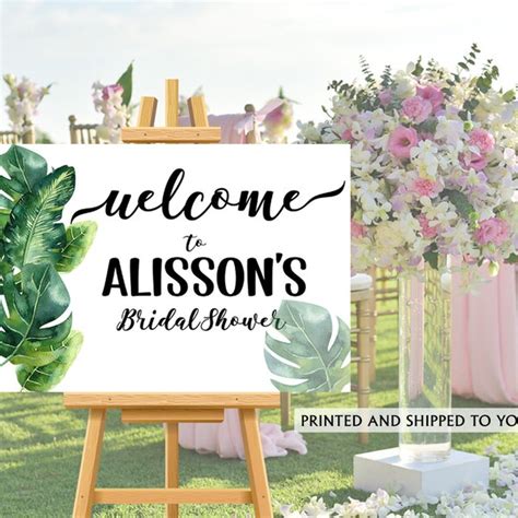 Tropical Bridal Shower Welcome Sign Foam Board Etsy