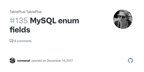 mysql enum fields · issue 135 · tableplus tableplus · github
