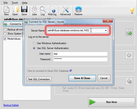 how to backup azure sql databases with sqlbackupandftp