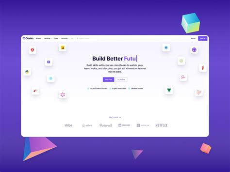 geeks bootstrap ui kit courses admin dashboard
