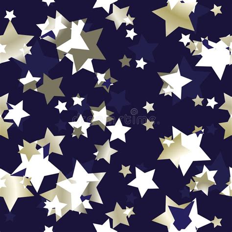 Gold Stars Vector For Various Designs Pattern Seamless Stock