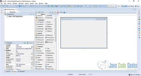 java swing tutorial eclipse windowbuilder