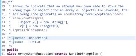 java lang arraystoreexception 大坑水滴 博客园