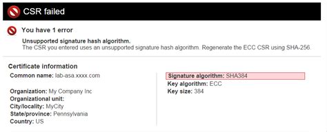 creating a sha 2 certificate signing request using ecdsa cisco community