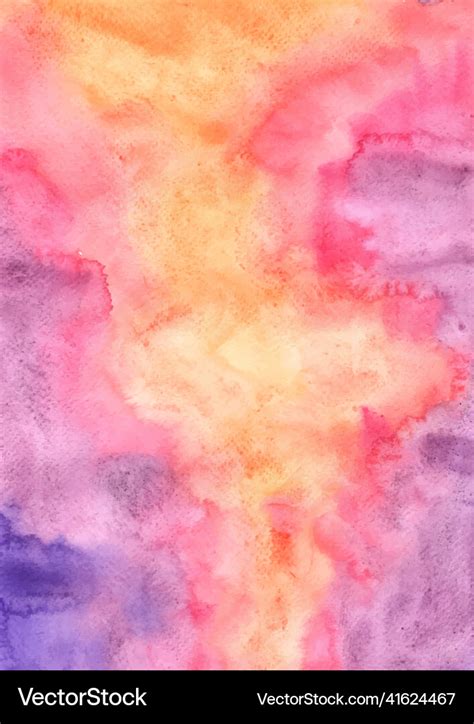 Orange Pink And Purple Watercolor Background Vector Image
