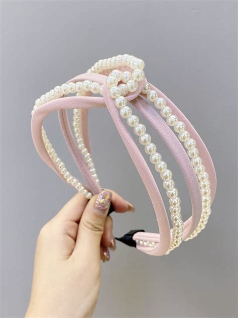 Graceful Cloth With Imitation Pearl Headbands Hebeos