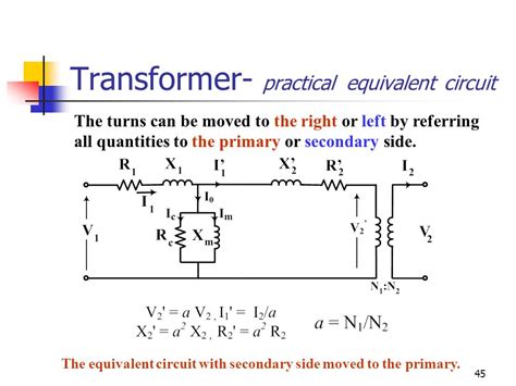 Equivalent Circuit Diagram Of Transformer Referred To Primary Circuit