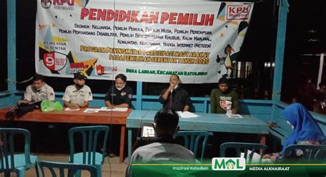 Tingkatkan Partisipasi Pemilih Kpu Touna Gencar Lakukan Pendidikan