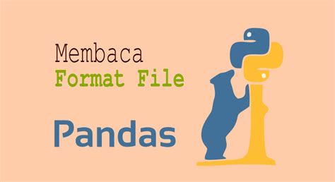 python pandas membaca berbagai jenis format file