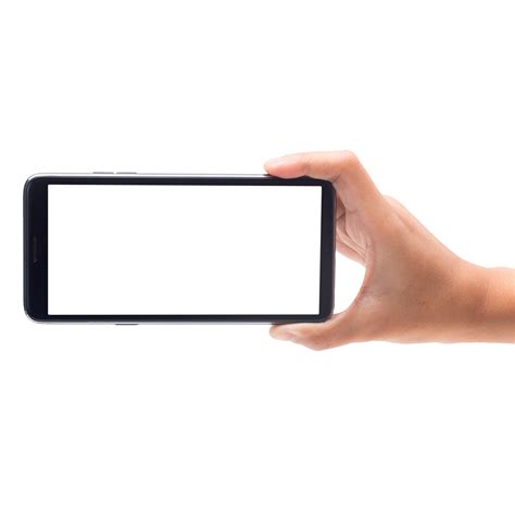 Mano Que Sostiene El Teléfono Inteligente Con Maqueta De Pantalla