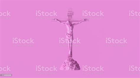 Pink Jesus Christ On The Cross With A Crown Of Thorns Jesus Of Nazareth