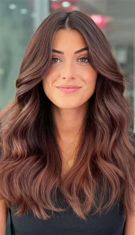 50 Trendy Hair Colors To Wear In Winter Soft Burgundy Long Hair
