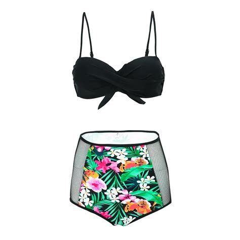 New Sexy Bikini Swimwear Women High Waist Swimsuit Bikinis Swimming