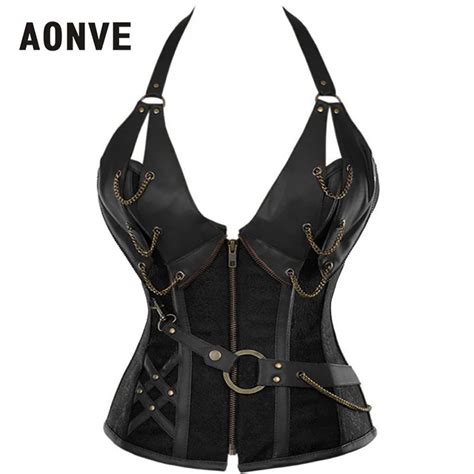 Aonve Steampunk Corset Gothic Clothing Corsets And Bustiers Corsage 4