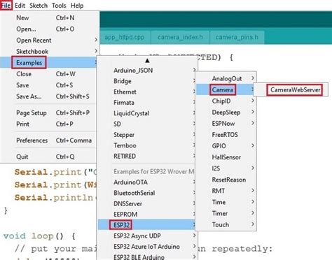 esp32 cam code upload using arduino uno iot starters