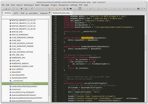 codelite ide main releasenotescodelite70