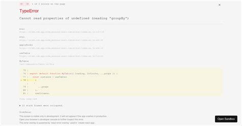 react table v7 sandbox codesandbox