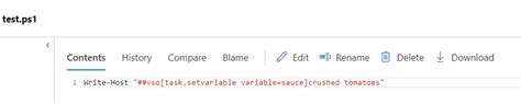 azure devops passing value from powershell script task variable