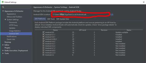 android sdk manager does not exist stack overflow