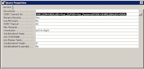 vba buff how to build odbc connection string