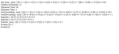 basic array functions in php free source code projects