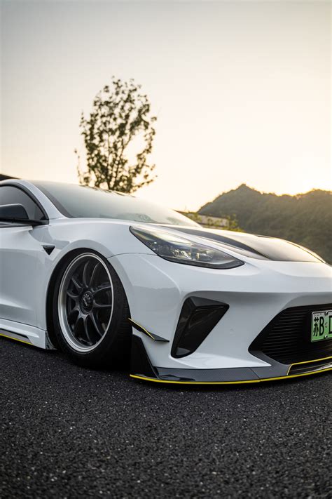 Robot Craftsman Hacker Narrow Body Front Bumper And Front Lip For Tesl
