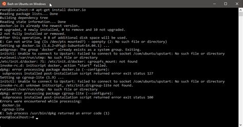 windows 10 linux subsystem docker