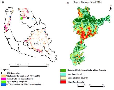 A Wildfires In The Three Western Us Ecoregions As Reported In