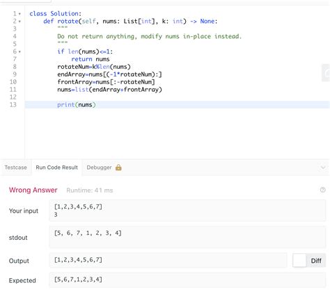 python list assignment error but printing the correct result stack