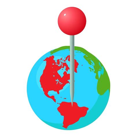 Premium Vector World Pointer Icon Isometric Vector Planet Earth Globe