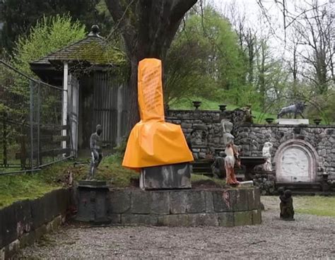 problem solved controversial giant penis statue covered with condom