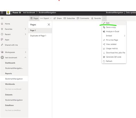 solved how to export few selected tabs from power bi web