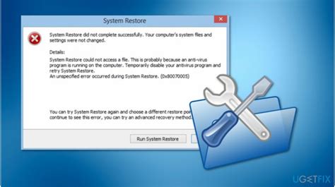 how to fix system restore error 0x80070005 on windows 10