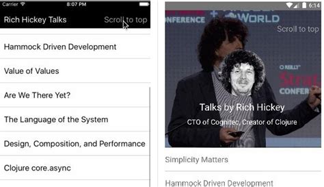 a scrollview like component with parallax and sticky header support