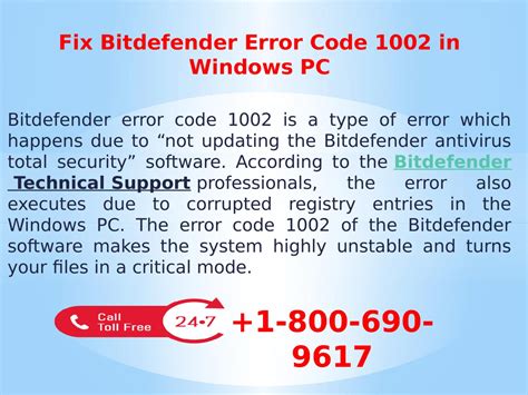 1 800 690 9617 fix bitdefender error code 1002 in windows pc
